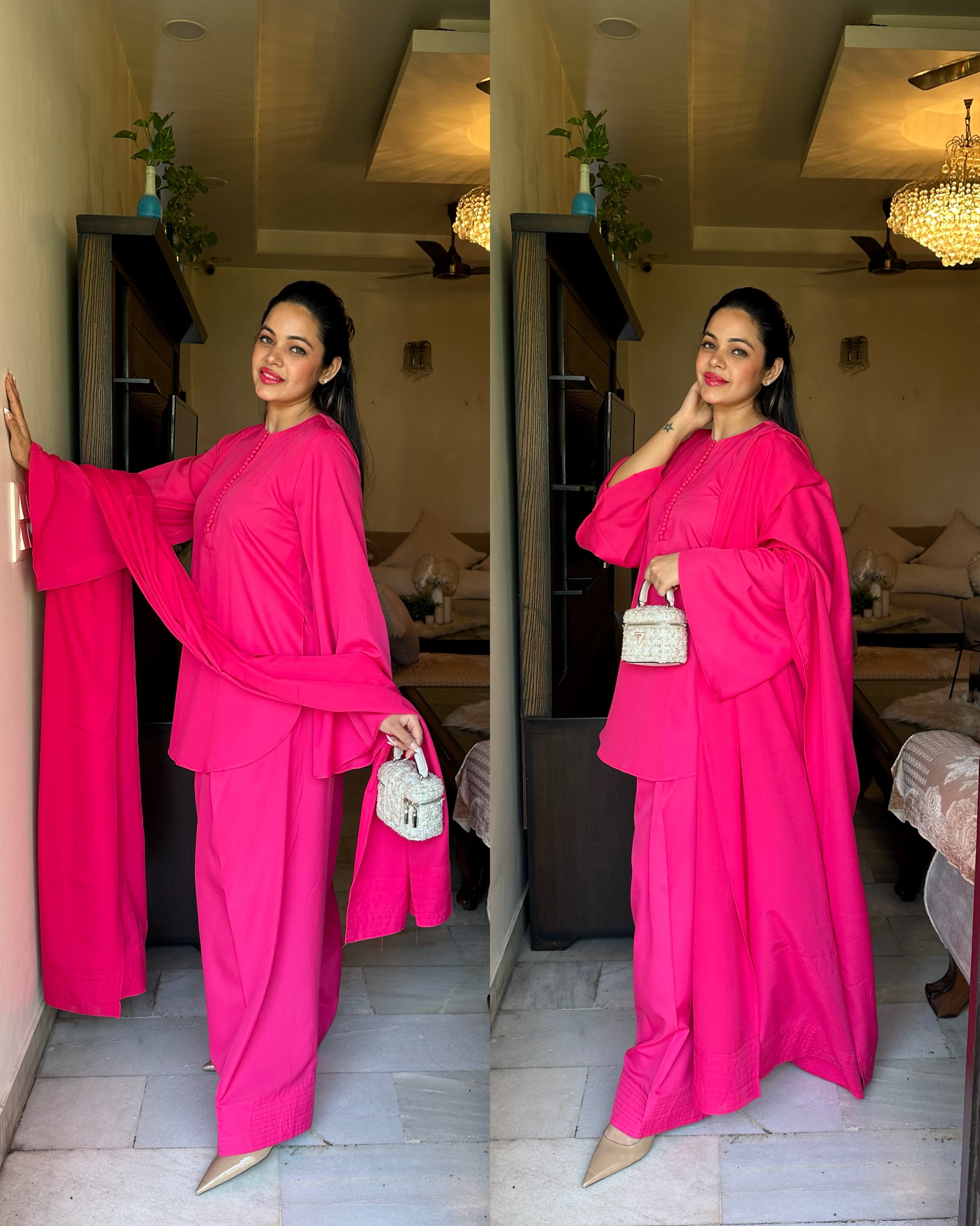 Hot pink farsi salwar suit – SRISHTI